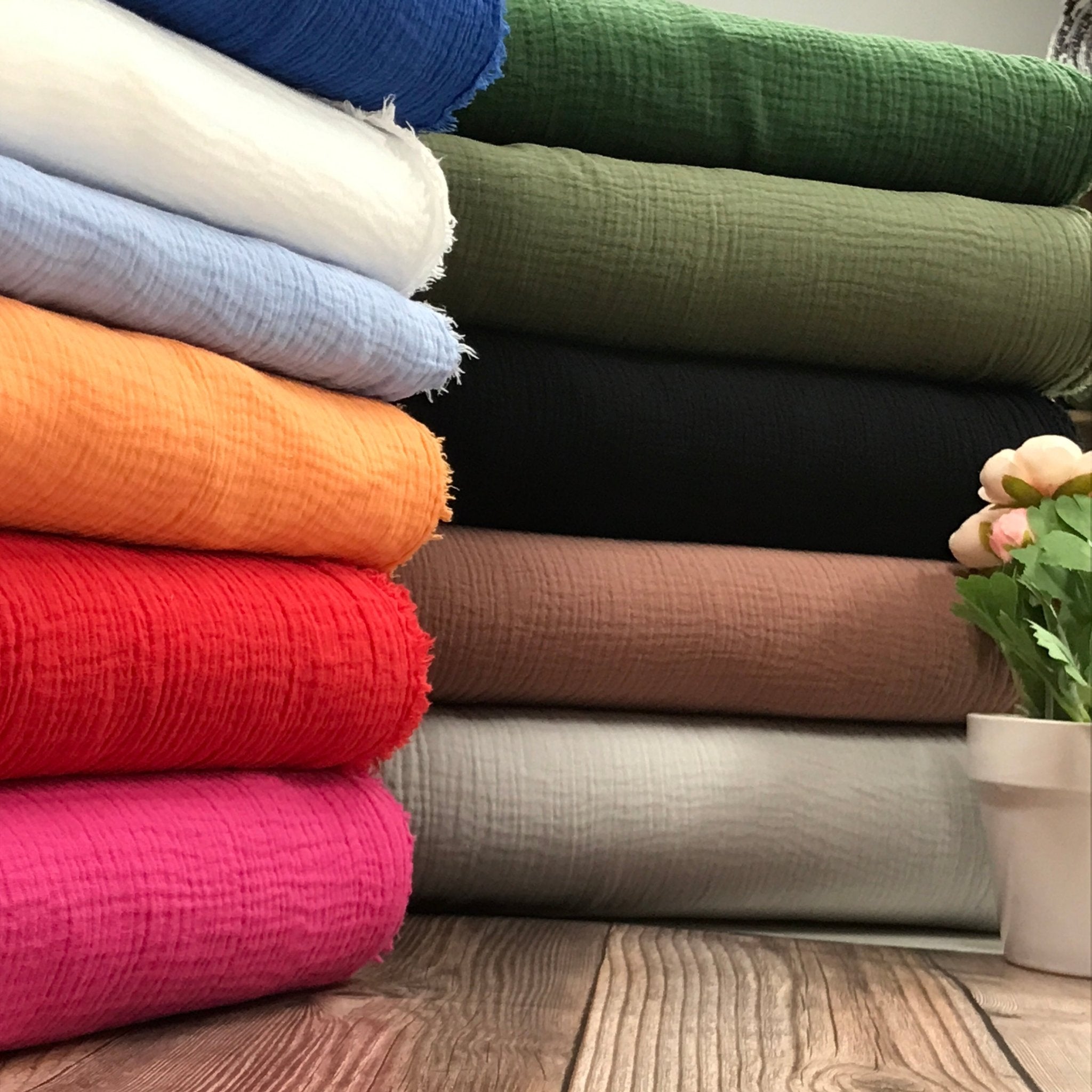 Muslīna audums vienkrāsas – Šarlotes audumi